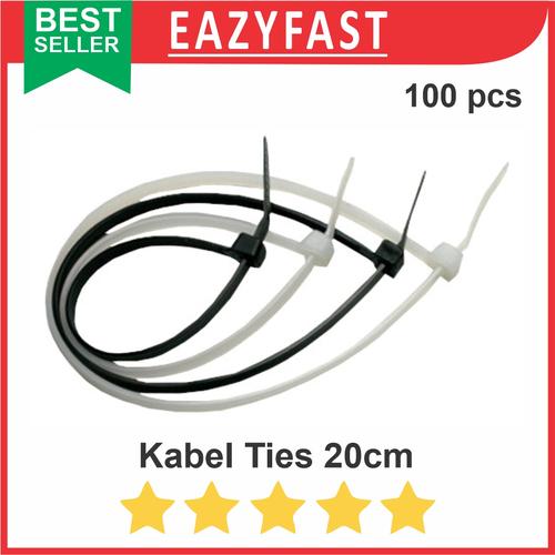 Jual Cable Kabel Ties 20cm 200mm Nylon Tali Ikat Sabuk Kunci Klip Lock ...