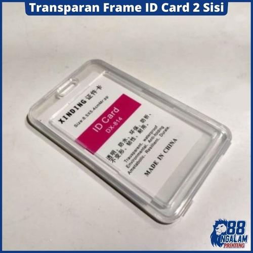 Jual Frame ID Card TRANSPARAN Depan Belakang / Holder 2 sisi / Casing ...