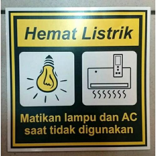 Jual sticker hemat listrik sign - 15x15 cm - Jakarta Barat - Cetak_Id ...