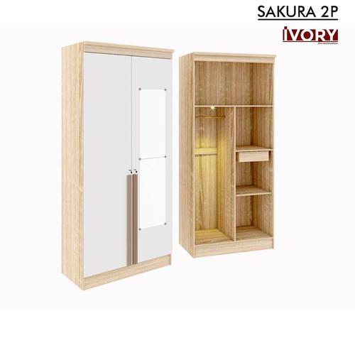 Jual Lemari Panel Led Sakura 2 Pintu 3 Pintu Kunci Ivory - Ukuran 3 ...