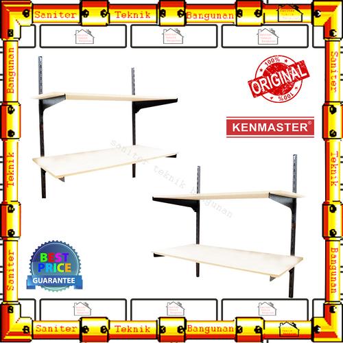 Jual Rak Dinding 2 Susun Kenmaster Rak Susun Dinding Tembok Rak Kayu ...