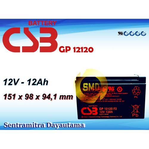 Jual Baterai VRLA CSB GP 12120 (12v 12 Ah) Free Maintenance Battery/SLA ...