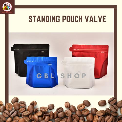 Jual Standing Pouch Valve 15x14,5 Kantong Kemasan Kopi - Biru - Jakarta ...