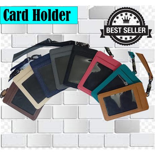 Jual Id Card Holder / Name TAG Bahan Kulit Import - biru navy - Kota ...
