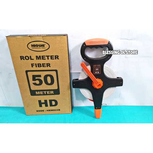 Jual METERAN FIBER HIOSHI 50M ROL METER TANCAP HD METERAN TUSUK FIBER ...