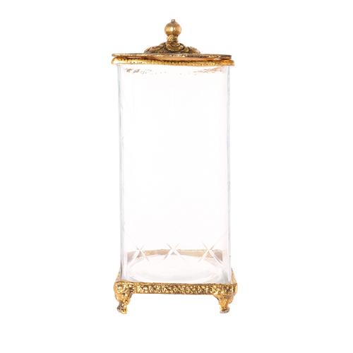 Jual Tall Glass Container with Metal Lid Gold - Jakarta Selatan - It's ...