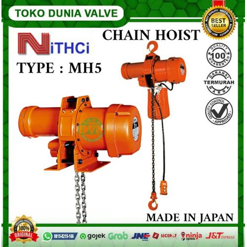 Jual NITCHI CHAIN HOIST MH5 2TON x 6METER HEAVY DUTY ELECTRIC - JAPAN ...