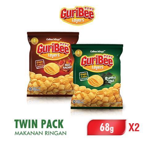 Promo Guribee Layers Twinpack 65 gr - - Wings Official Store | Tokopedia