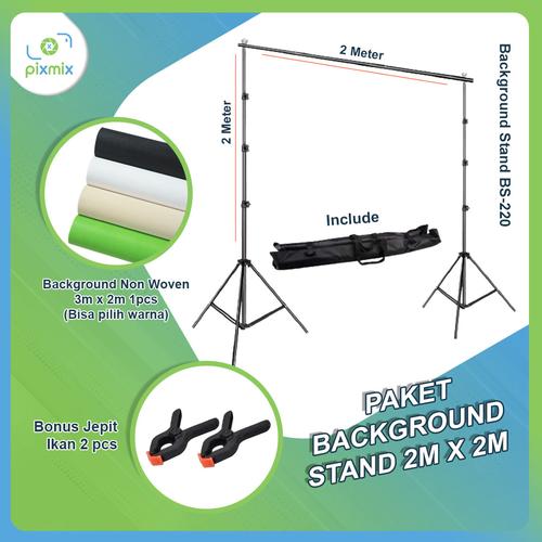 Promo Paket Stand Background 2 x 2M + Background Non Woven 3 x 2M ...