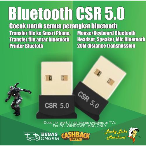 Jual Bluetooth CSR 5.0 Adapter PC dongle CSR5 High Speed BT adaptor ...