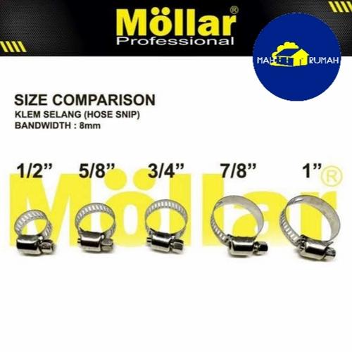 Jual KLEM SELANG Stainless Steel Besi Clem Clamp 1/2" 0.5inch - BISON ...