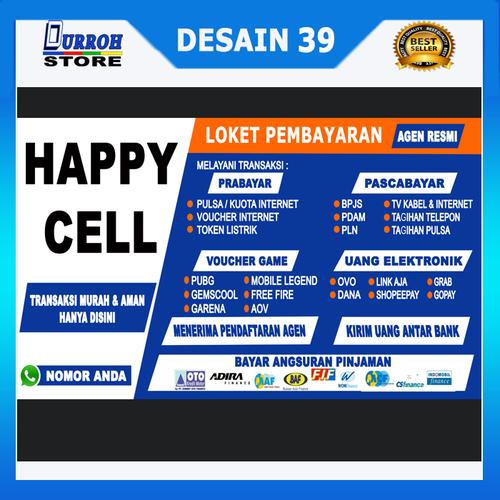 Jual Spanduk / Banner Konter Cell / Celluler Desain 39 - 100X50 ...