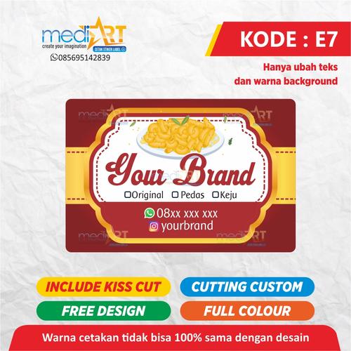 Jual Stiker Label Promosi Makanan, Stiker Toples Sambal Vinyl Tahan Air ...