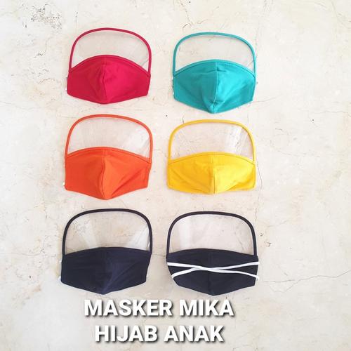 Jual MASKER MIKA HIJAB ANAK DEWASA FACE SHIELD KAIN CORONA VIRUS COVID ...