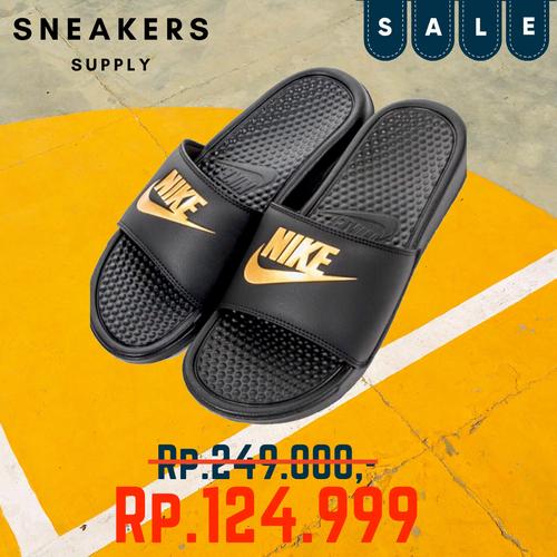 Jual Sandal Pria Slide Nike Benassi Original Slop Flip Flop Sendal ...