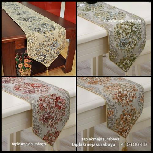 Jual Taplak Meja Panjang Eropa Table Runner Belgi Vintage Klasik Mewah ...