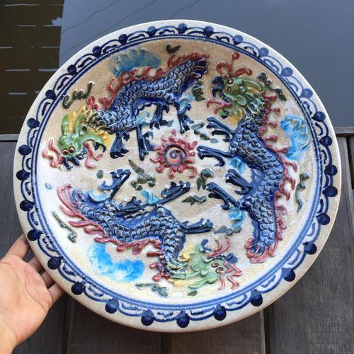 Jual Piring Kuno Anti Basi Asli Naga 2 dan 3 40CM Super Langka dan ...