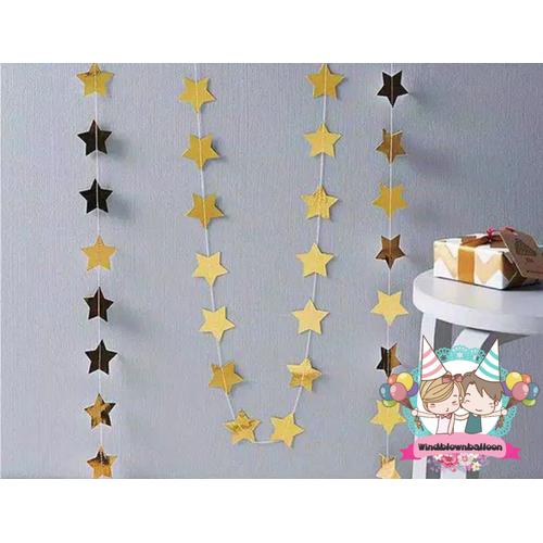Jual Windblown Banner Flag Garland Star/Bintang untuk Dekorasi - Navy ...