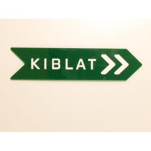 Jual Laser cutting acrylic sign/tanda "KIBLAT" - Hijau, Arah kiri ...