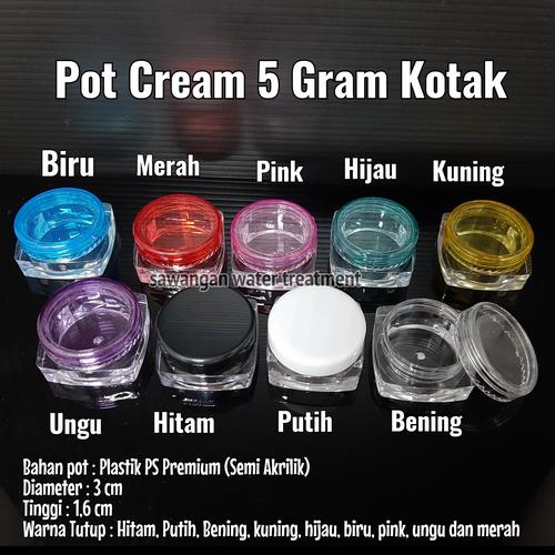 Jual Pot Cream 5 gram kotak / Pot Jar 5gram / Pot cream 5gr Kotak ...