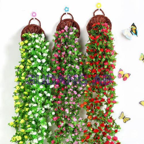 Jual BUNGA MAWAR GANTUNG BUNGA RAMBAT PLASTIK DAUN RAMBAT 40 KUNTUM 2 ...