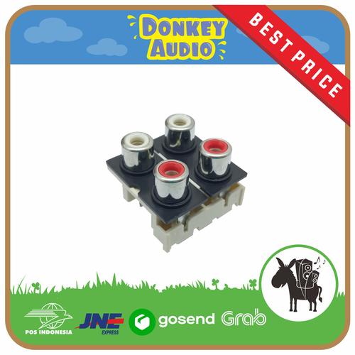 Jual SOKET RCA 4 PIN 4 LUBANG JACK TERMINAL RCA 4 LUBANG 4 PIN SUSUN ...