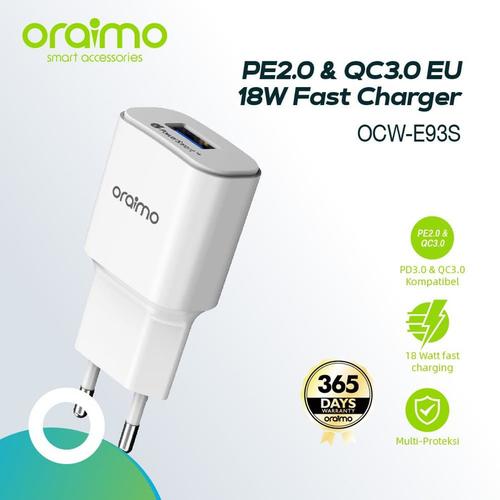 Jual Oraimo Vessel Pro Fast EU Charger OCW-E93S - Jakarta Pusat - Gadhet-Holic | Tokopedia