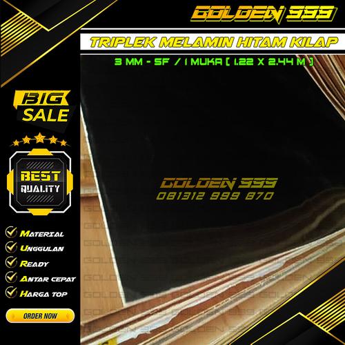 Jual Triplek 3mm melamin / hitam / kilap / SF 1 muka / BIG PROMO ...