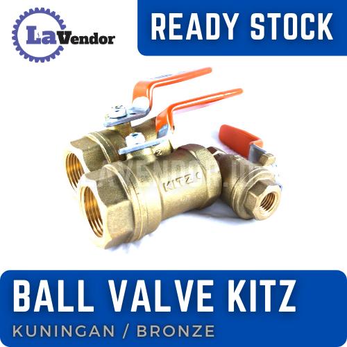 Jual 1 inch ball valve kitz kuningan (bronze) - Jakarta Barat ...