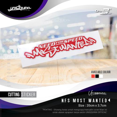 Jual UQ Cutting Stiker Need for Speed Most Wanted | Sticker NFS - Biru ...