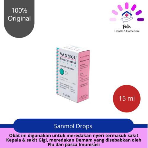 Jual Sanmol Drops 15 ml / Obat Meredakan Demam, dan Flu Untuk Bayi ...