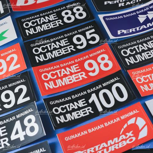 Jual Stiker Mobil Sticker Gunakan Bahan Bakar Minimal Octane Number 92 ...