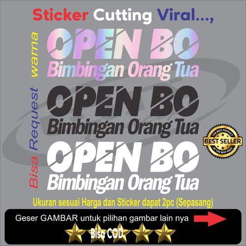 Jual Stiker Cutting Sticker OPEN BO Viral Universal Scoopy Vespa N Max ...