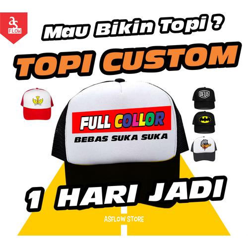 Jual Topi Trucker + Topi Custom Sablon Bebas Design Full Colour Suka ...