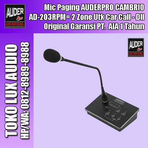 Jual Remote mic paging AUDERPRO CAMBRIO AD-203RPM 2 Zone untuk car call ...