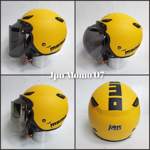 Jual helm JPN Momo Kawai 07 kuning dop plus kaca visor flat - KC DATAR ...
