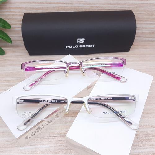 Jual Frame kecil kacamata pria wanita Polo Sport PS7040 kacamata half ...