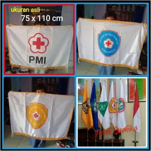 Jual Bendera Ruangan Ruang PMI PMR SMP SMA Rumbai Palang Merah ...