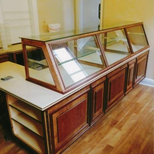 Jual etalase meja kasir rak jualan display food warung makan resto cafe ...