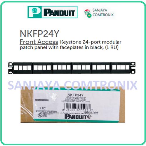 Jual PANDUIT NETKEY Modular Blank Patch Panel 24 port Unloaded NKFP24Y ...