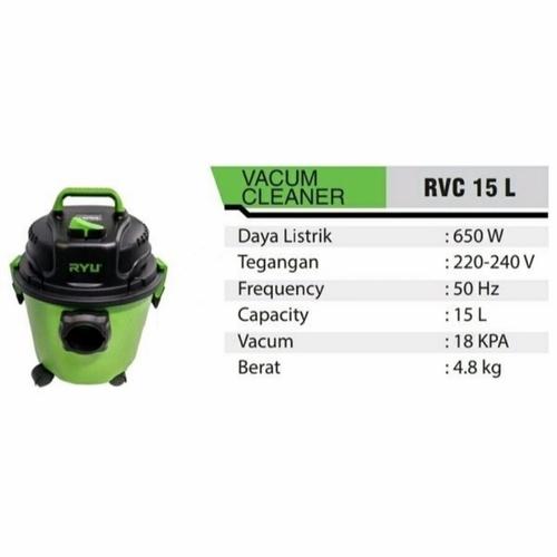 Jual mesin penyedot debu Vacum Vacuum Cleaner Tekiro RYU RVC 15 L ...