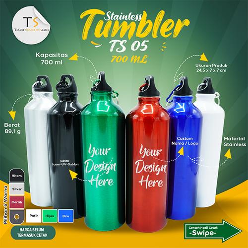 Jual Botol Minum Sport-Tumbler Stainless TS 05 700 ml - Putih, Tanpa ...