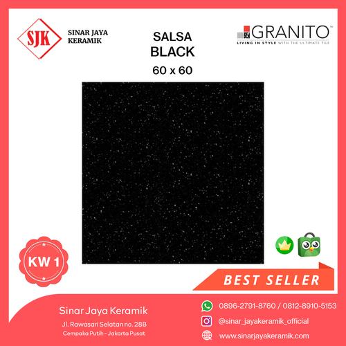 Jual Granit Tile GRANITO Glossy Polished - Salsa Black 60x60 KW 1 ...
