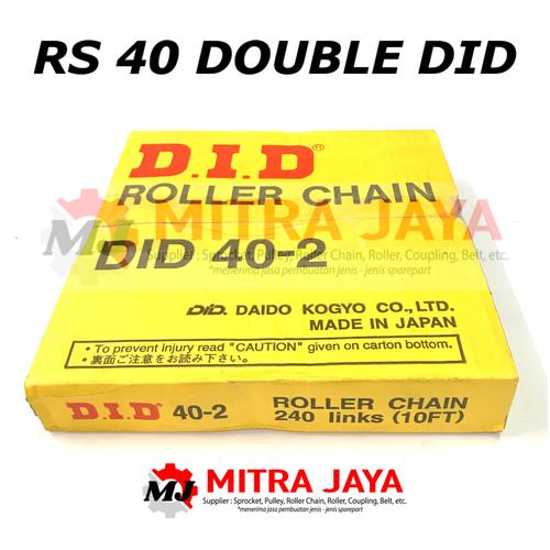 Jual ROLLER CHAIN RS 40-2 DID JEPANG RANTAI SPROCKET DOUBLE DAIDO JAPAN ...