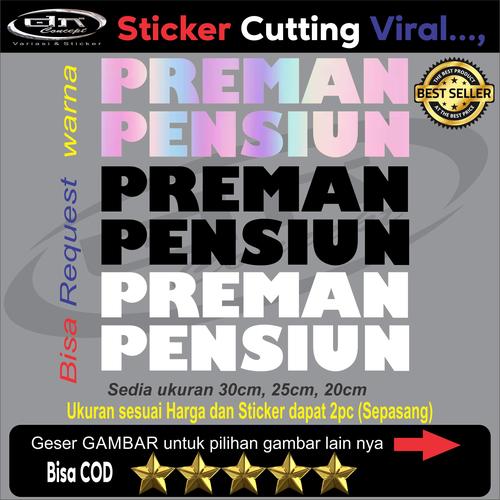 Jual Stiker Cutting Sticker PREMAN PENSIUN Scoopy Vespa NMax Fino PCX ...