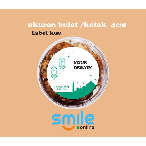 Jual Sticker label makanan / kue / minuman (4x4cm) - KOTAK 4X4 cm ...