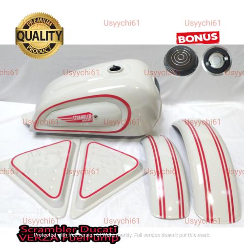 Jual Paket Hemat Body Tangki Cat VERZA Custom Fuelpump injeksi Putih ...