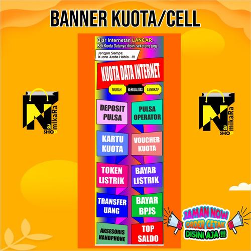 Jual Spanduk Banner Backdrop pulsa kuota cell ukuran 100x50cm - Kab ...