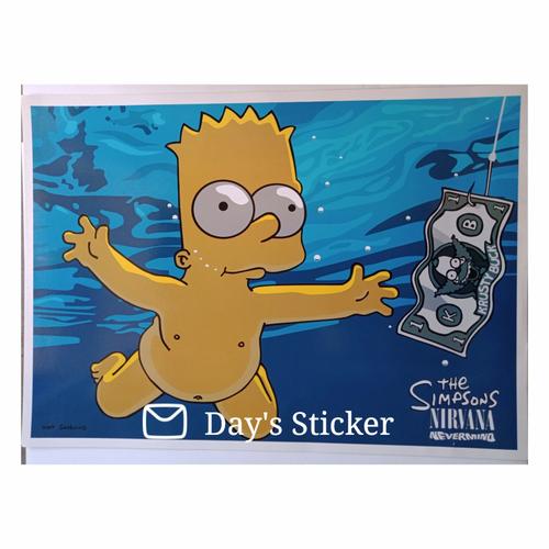 Jual Poster Nirvana The Simpsons nevermind ukuran jumbo 50cm x 70cm ...