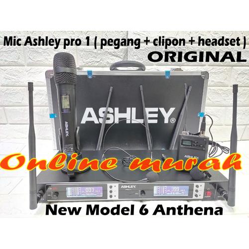 Jual Mic Wireless Ashley Pro 1 ( Handheld + Clip On + Headset ...